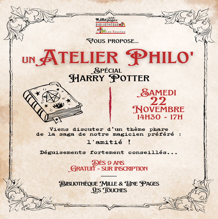 ATELIER PHILO SPÉCIAL HARRY POTTER - Les Touches